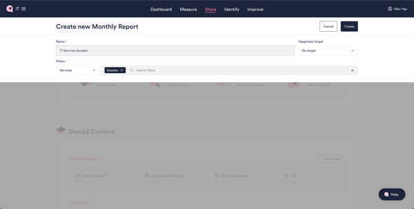 How to create monthly reports?