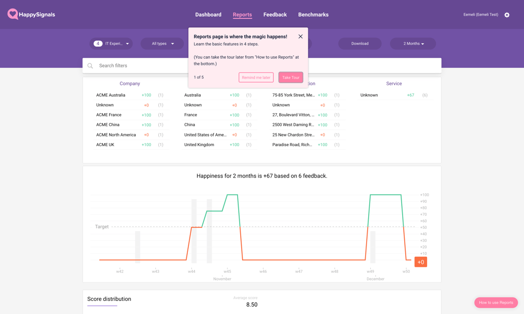 What to do if I cannot see the built-in tutorials in HappySignals